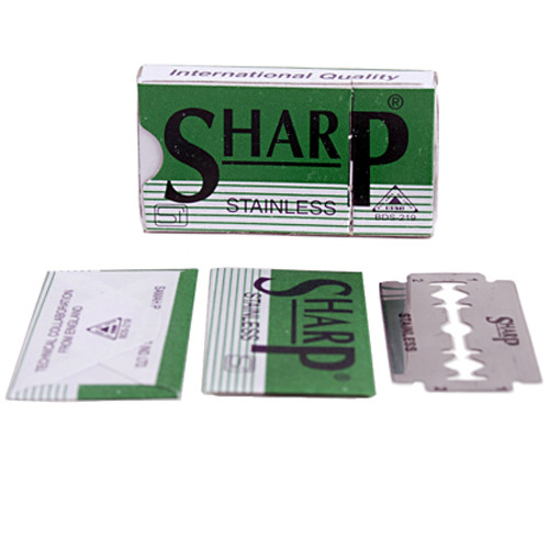 Sharp Stainless Polymer De Razor Bladers | Pack of 10 Blades