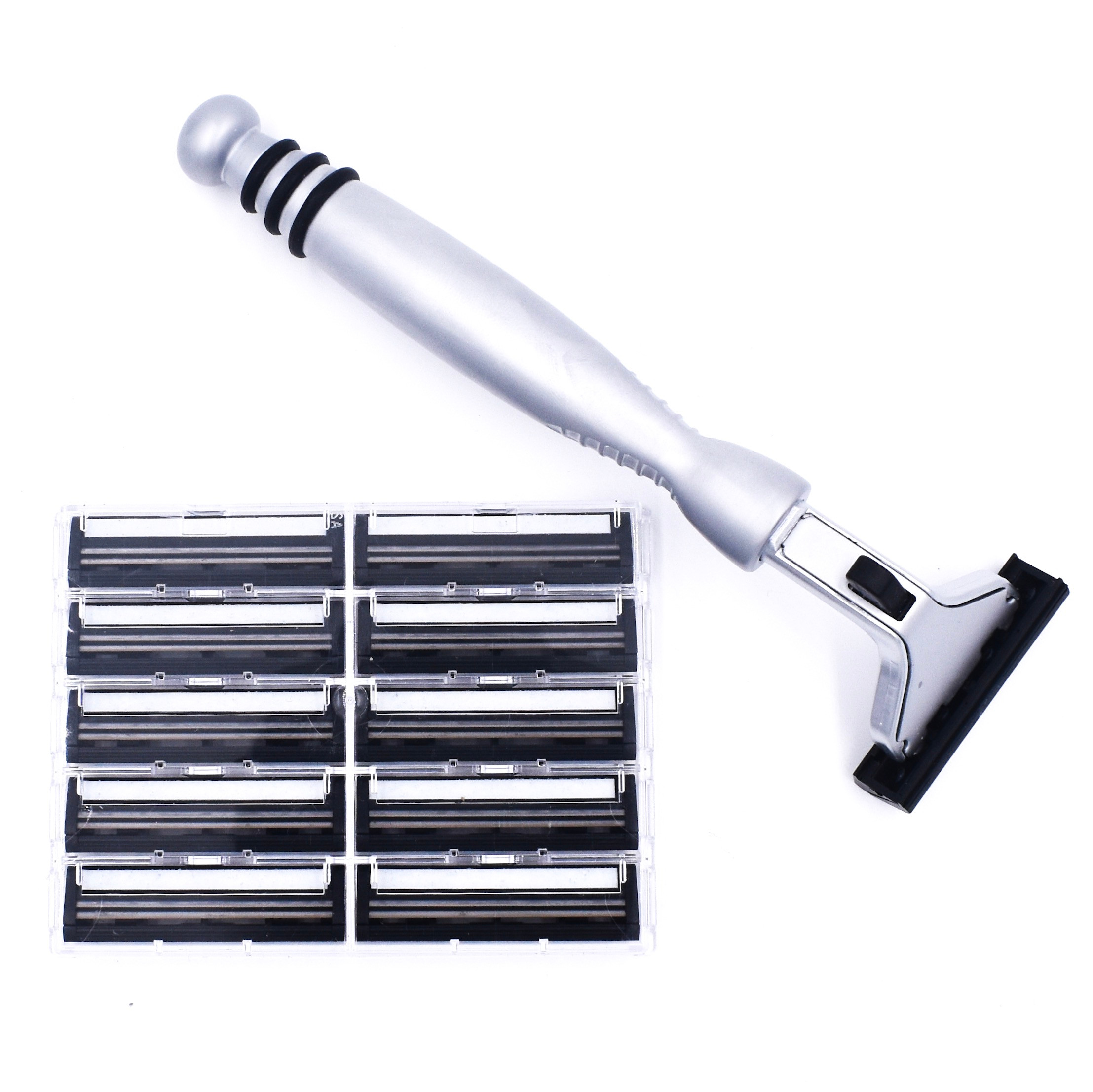 Taconic Shave Heavyweight Chrome ATRA Compatible Twin Blade Razor & 10 ...