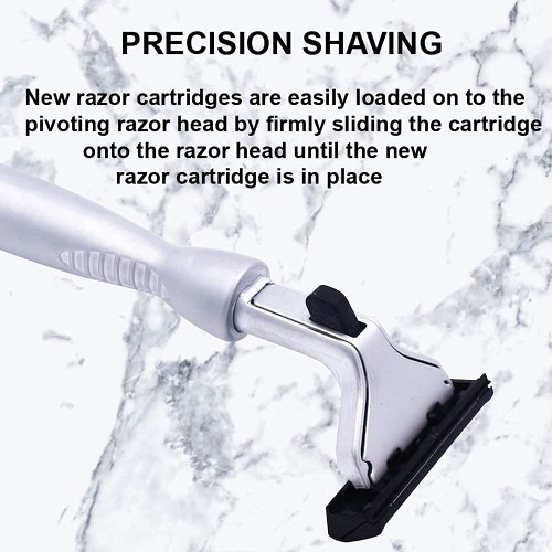 Taconic Shave Heavyweight Chrome ATRA Compatible Twin Blade Razor & 10 ...