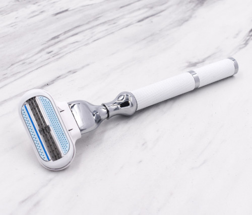 Parker Deluxe Venus Compatible White Metal Womens Razor