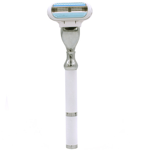 Parker Deluxe Venus Compatible White Metal Womens Razor