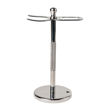 Deluxe Stainless Steel STRAIGHT RAZOR & SHAVING BRUSH STAND
