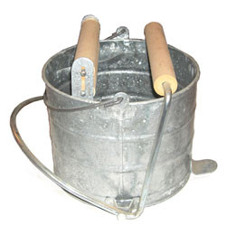 Dover Parkersburg 19 Qt Round Hot Dipped Galvanized Mop Pail with Pull ...