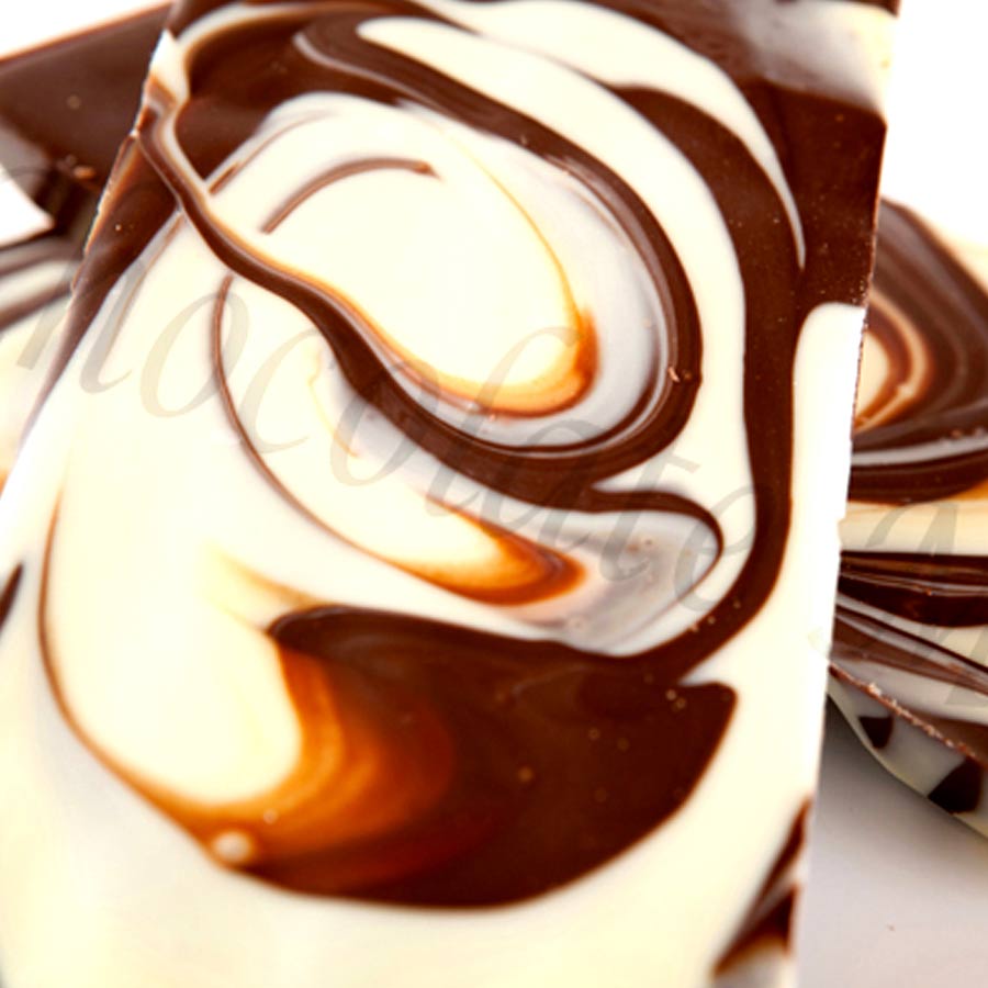 Dark and White chocolate Marble bar - The Chocolate Mill