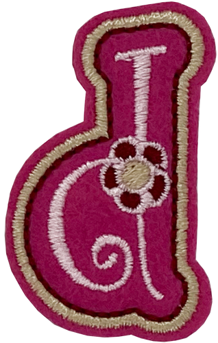 Curly Pink D - Patch