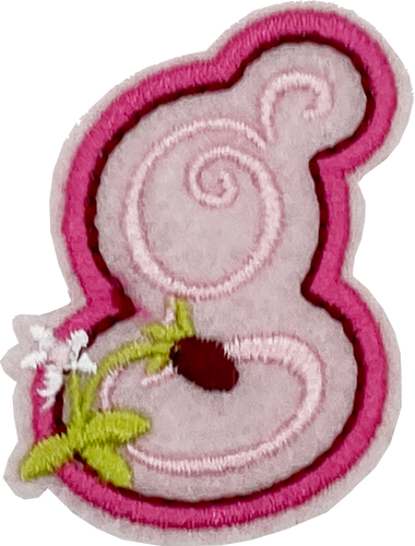 Curly Pink G - Patch