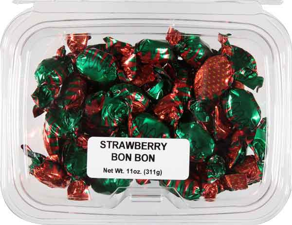 Kitch'n Snacks 11 oz. Strawberry Bon Bons Tub | Kitch'n