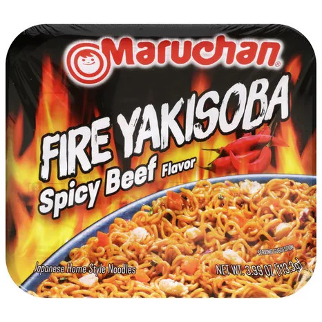 Maruchan 4 oz. Yakisoba Fire Spicy Beef Flavor Noodles | Kitch'n