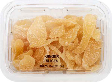 Kitch'n Snacks 11 oz. Crystallized Ginger Slices Tub | Kitch'n