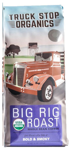 Truck Stop Organics 12 oz. Big Rig Medium Roast Whole Bean Coffee | Kitch'n