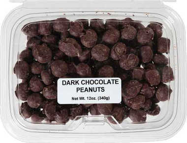 Kitch'n Snacks 12 oz. Dark Chocolate Peanuts Tub | Kitch'n