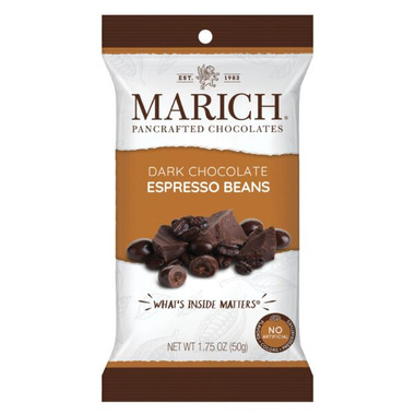 Marich 1.75 oz. Dark Chocolate Espresso Beans (12 Pack) | Kitch'n