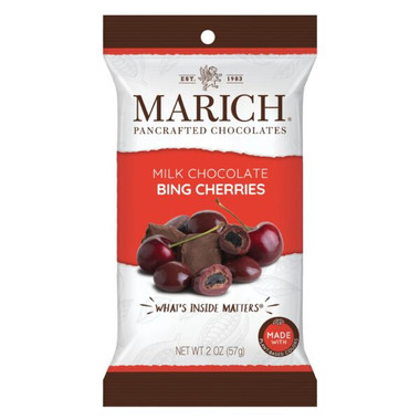 Marich 2 oz. Milk Chocolate Bing Cherries (12 Pack) | Kitch'n