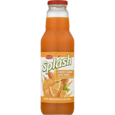 Pocas Splash 25.36 fl. oz. Carrot Orange Juice Drink | Kitch'n
