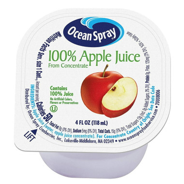 Ocean Spray® 4 fl. oz. 100% Apple Juice (24 Pack) | Kitch'n