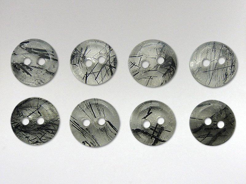Buttons 10mm - Quartz Tourmalinated - Crystal Store Australia