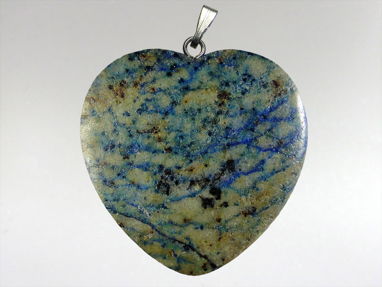 Heart Pendant 30mm - Azurite Malachite - Crystal Store Australia