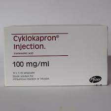 TRANEXAMIC ACID (CYKLOkAPRON) 100MG/ML INJECTION,10CT