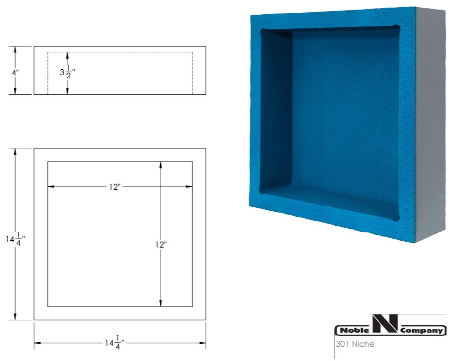 Noble Waterproof Preformed Shower Niches