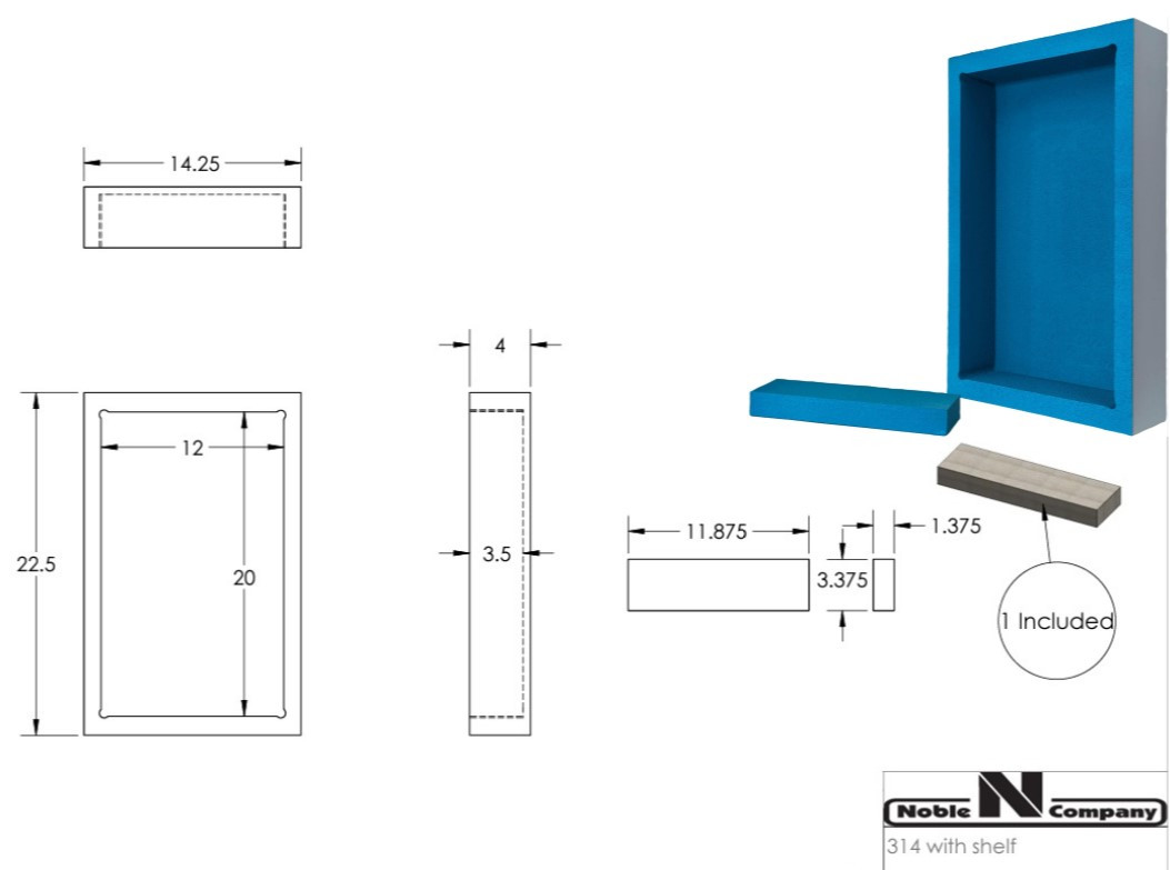Noble Waterproof Preformed Shower Niches