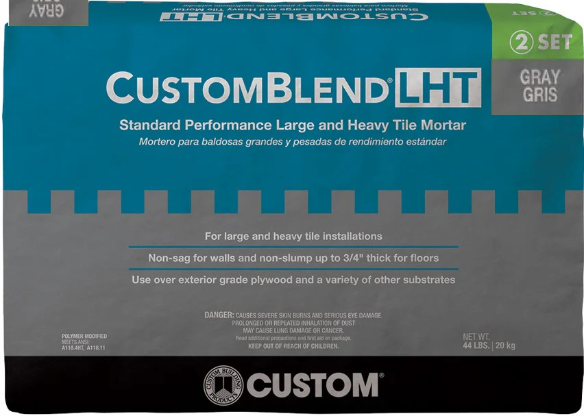 Custom CustomBlend LHT Large & Heavy Tile Mortar - 44 lb