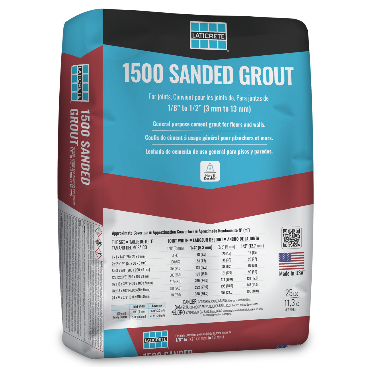 Laticrete 1500 Sanded Grout - 25 LBS