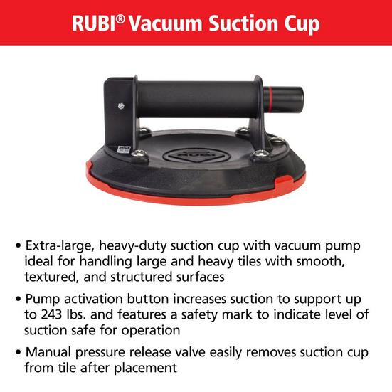 Rubi 8" SC-200 Suction Cup With Vacuum Pump