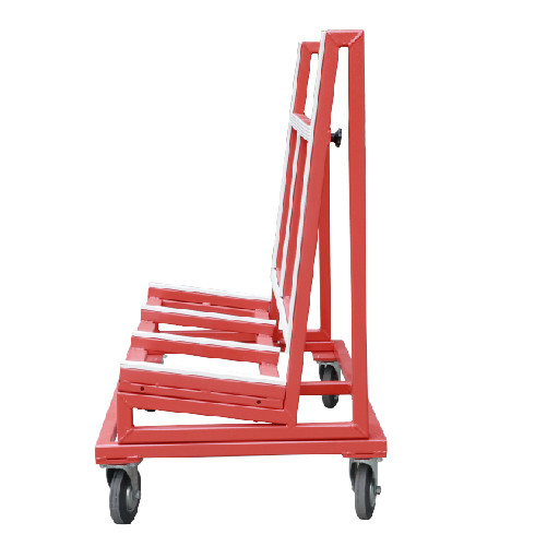 Abaco Folding Trolley Frame - White Rubber