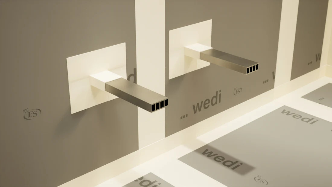 The Original Floating Shower Bench Kit with Wedi & Original Shower ...