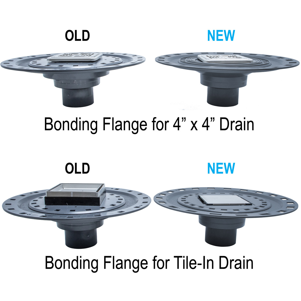 Laticrete Hydro Ban 4 X 4" Tile In Bonding Flange Drain - PVC