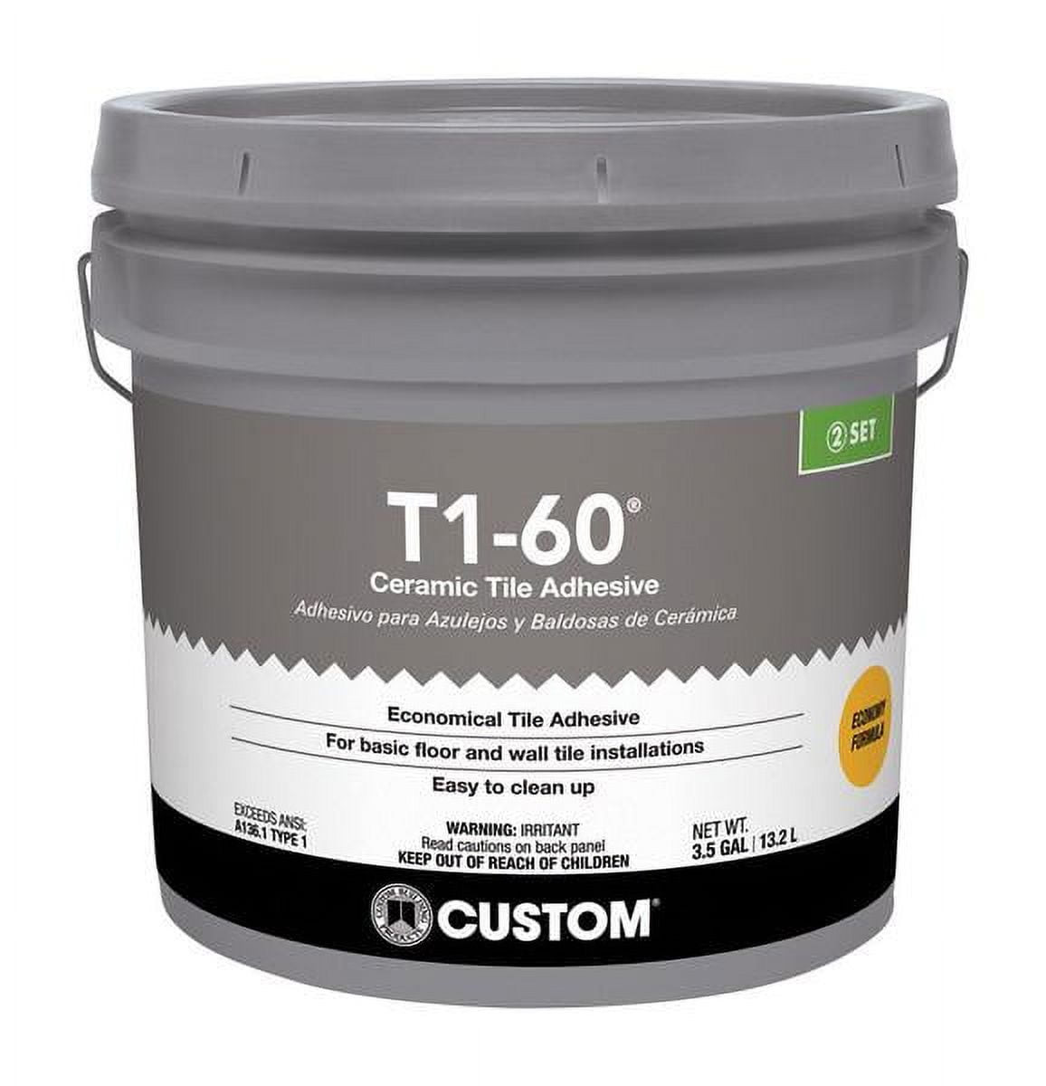 Custom T1-60 Economical Tile Adhesive - 3.5 Gallon