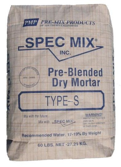 PMP Spec Mix Type S Masonry Mortar