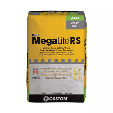 Custom MegaLite Rapid Setting Crack Prevention Large Format Tile Mortar ...