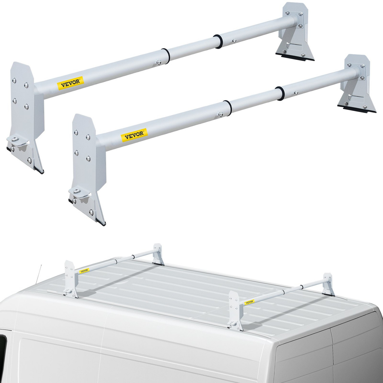 Roof Ladder Rack Van Ladder Rack 46-68 in Adjustable 2 Bars 331 LBS ...