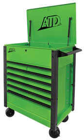 ATD Tools 35" 7-Drawer Flip-Top Tool Cart, Green
