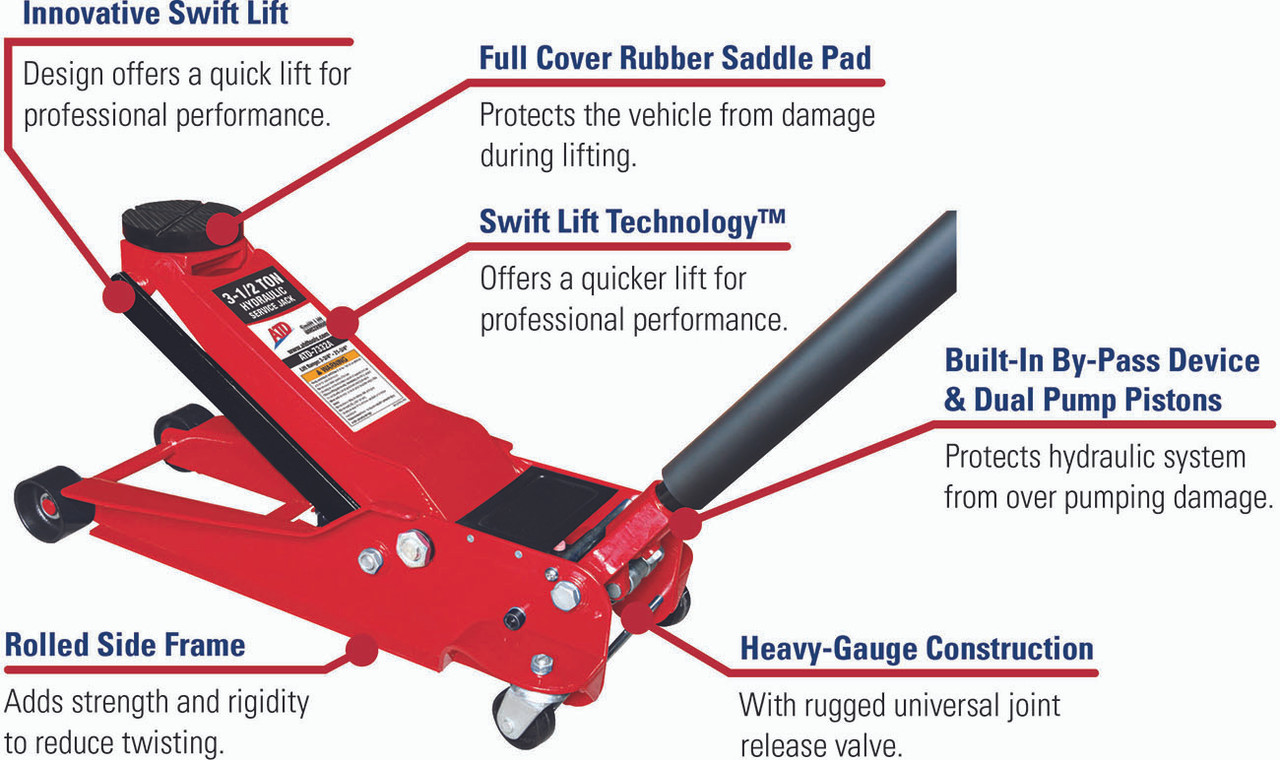 ATD Tools 3-Ton Swift Lift™ Hydraulic Service Jack