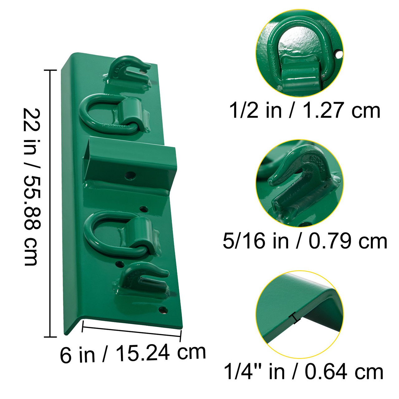 Tractor Bolt on Hooks, 1/4" Compact Bolt on Grab Hooks, Max 4700LBS G70 ...
