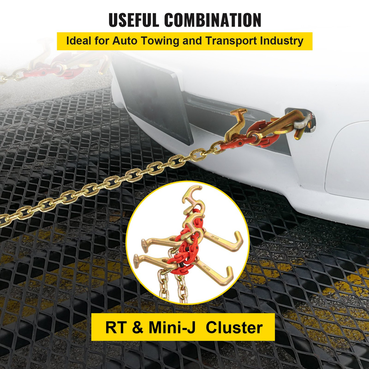 V Bridle Chain, 5/16 in x 3 ft Tow Chain Bridle, Grade 80 V-Bridle ...