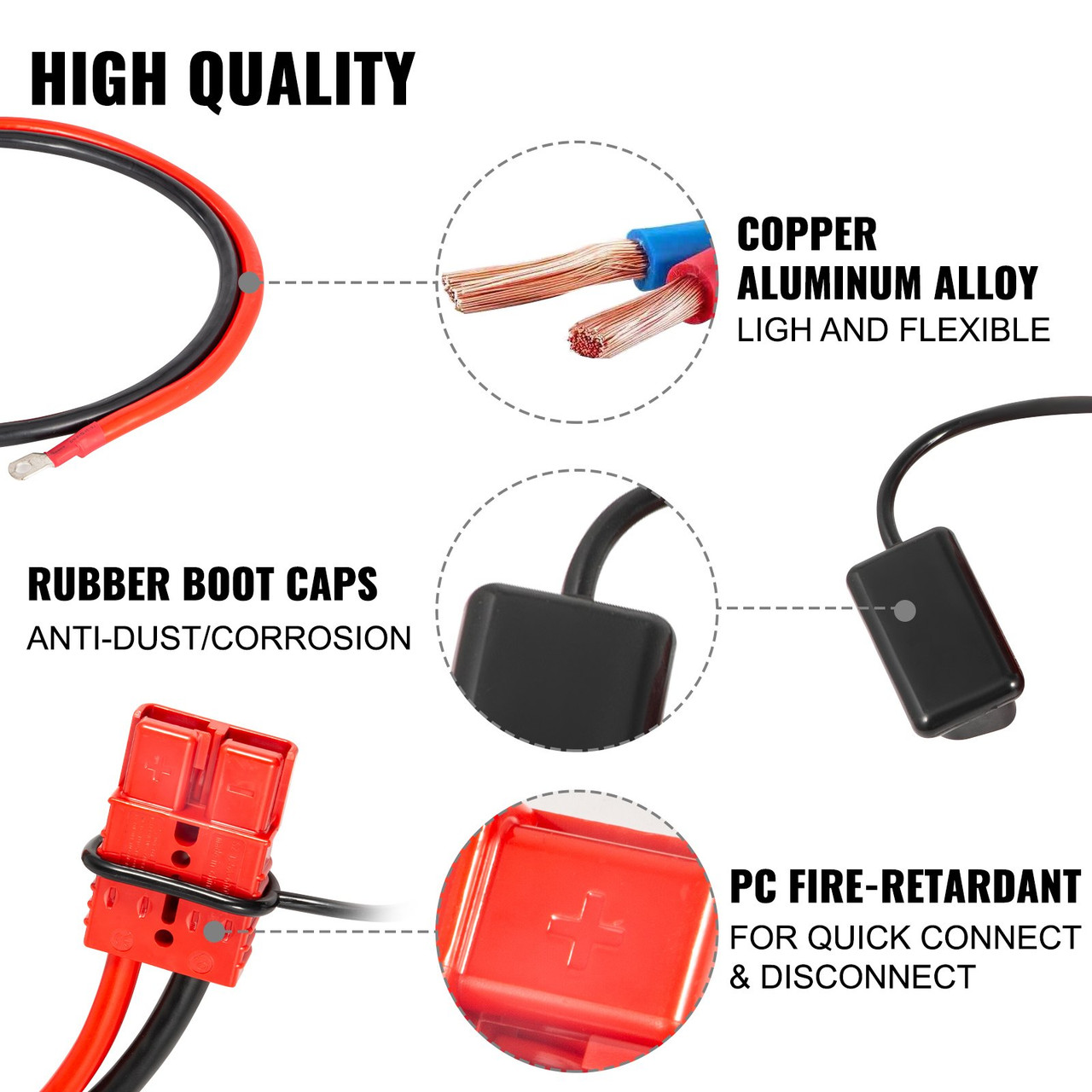 Winch Wiring Kit 2 Gauge 32 FT Winch Quick Connect Power Cable ...