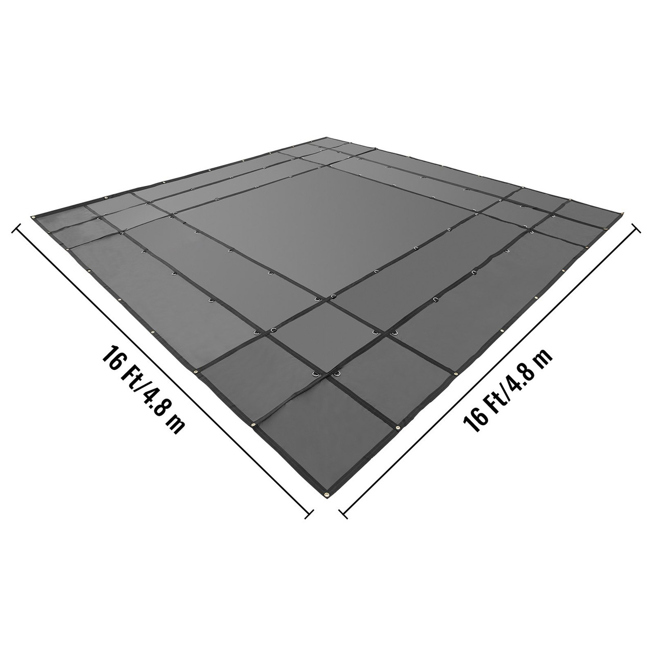 Flatbed Tarps, 18OZ Flatbed Truck Tarp, 16x16 Ft Polyethylene Lumber ...