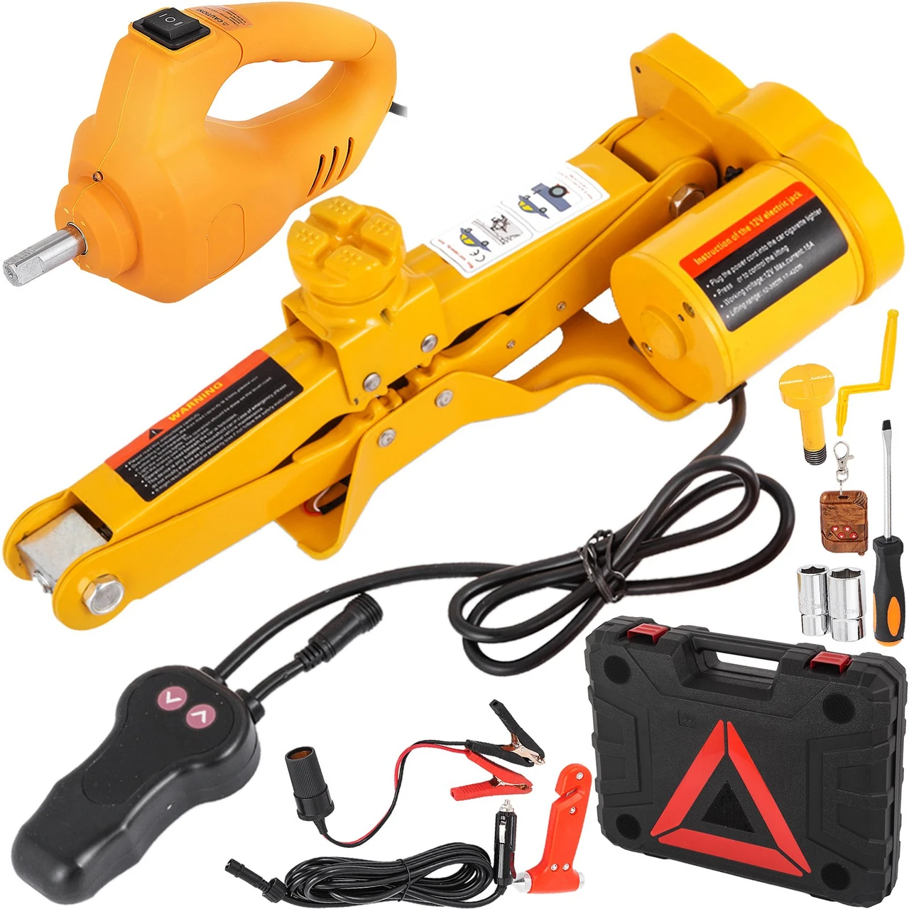 3 Ton Automotive Electric Scissor Car Jack Lift Tool Kit Auto Repair ...