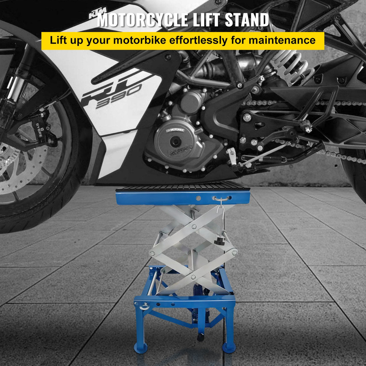 Motorcycle Jack, Scissor Jack 300lbs, Blue Bike Lift Table with ...