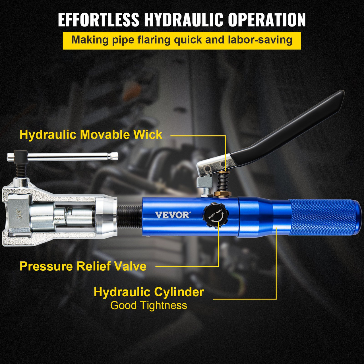 Hydraulic Flaring Tool Kit, 45ø Double Flaring Tool, Brake Repair Brake ...