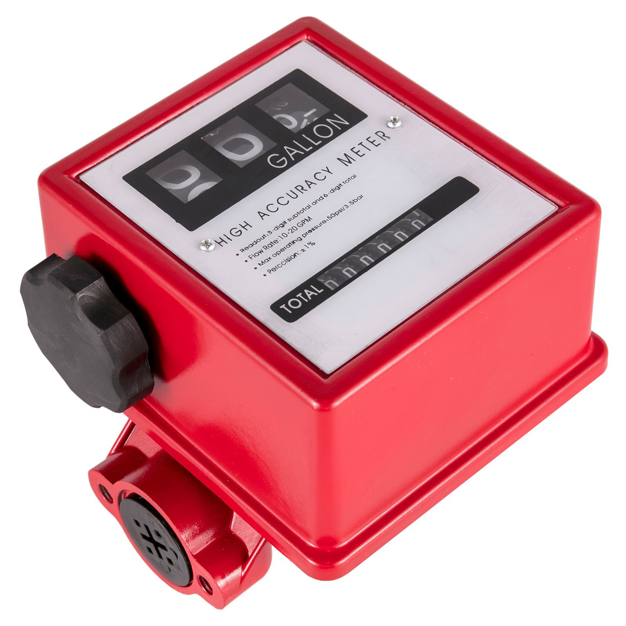 Mechanical Fuel Meter 20 GPM Fuel Flow Meter 3-Digital Batch Display ...