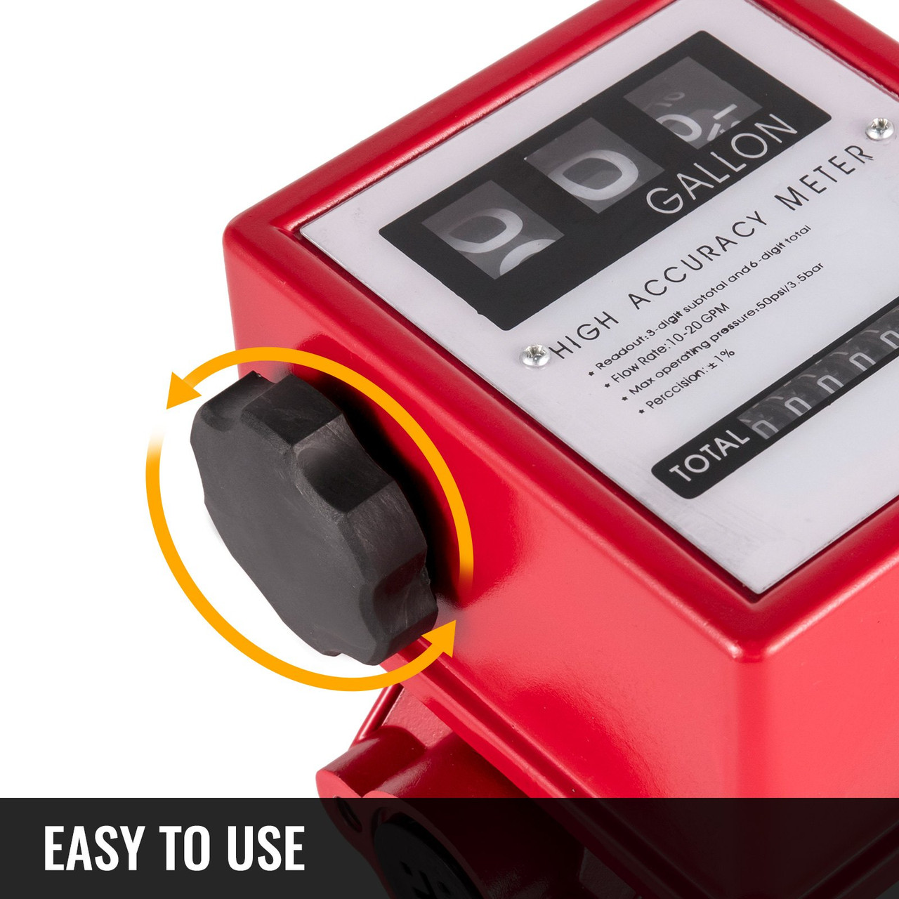 Mechanical Fuel Meter 20 GPM Fuel Flow Meter 3-Digital Batch Display ...