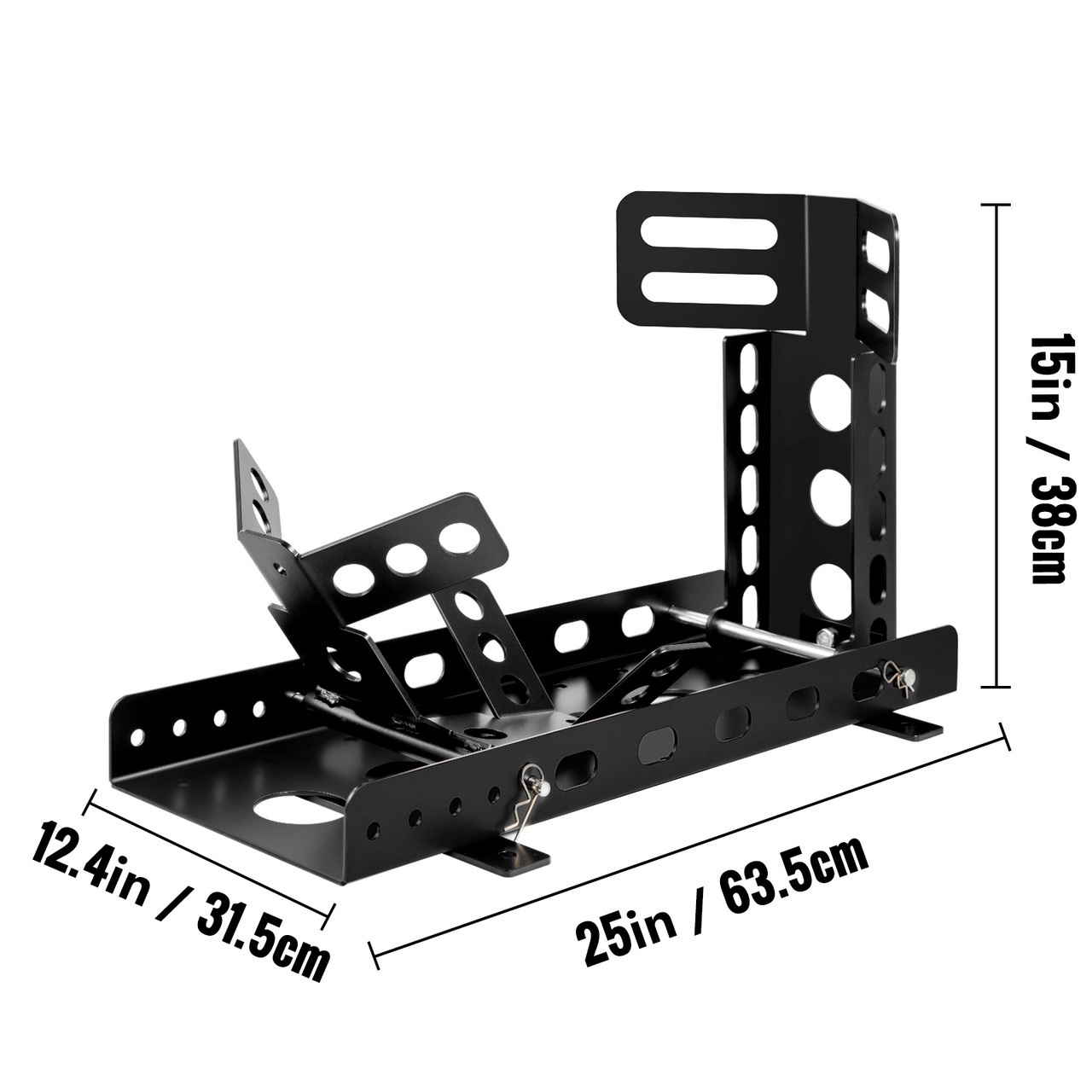 Motorcycle Front Tire Chock, 3000 lbs Heavy Duty Wheel Stand, Black ...
