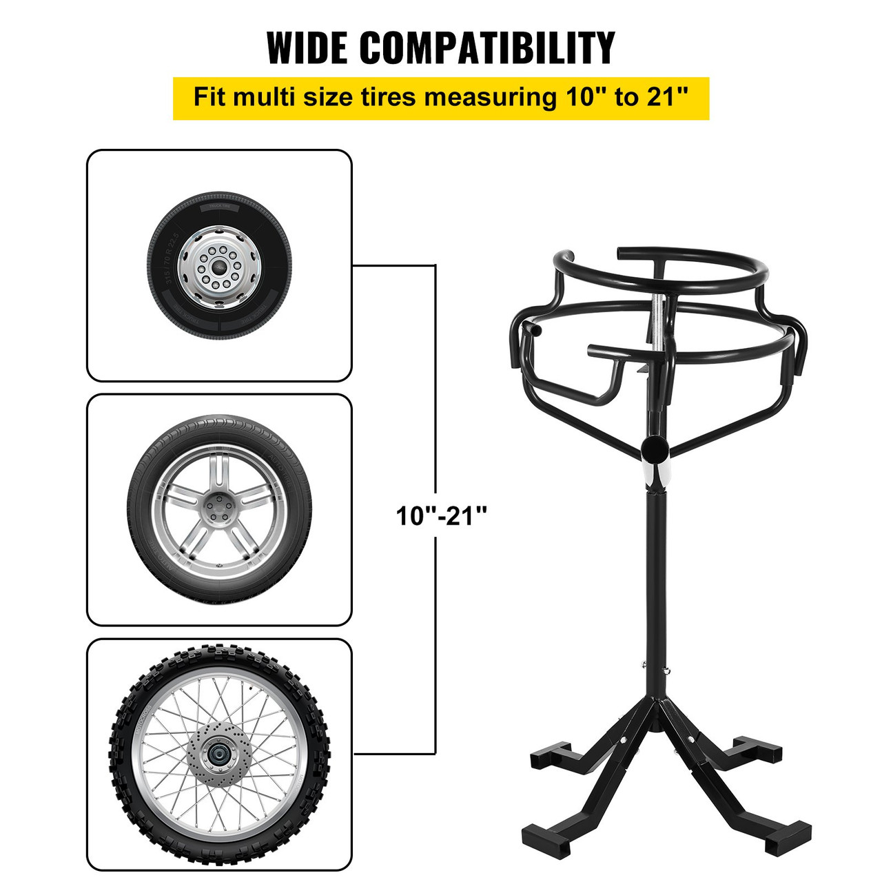 Motorcycle Tire Changing Stand Tire Changer Adjustable Height 37" - 41.3"