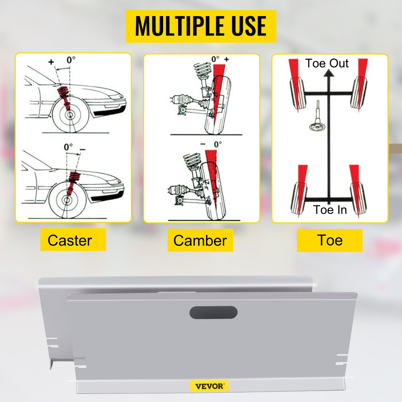 Wheel Alignment Tool, Toe Plates without Probes, Aluminum Alloy Toe ...