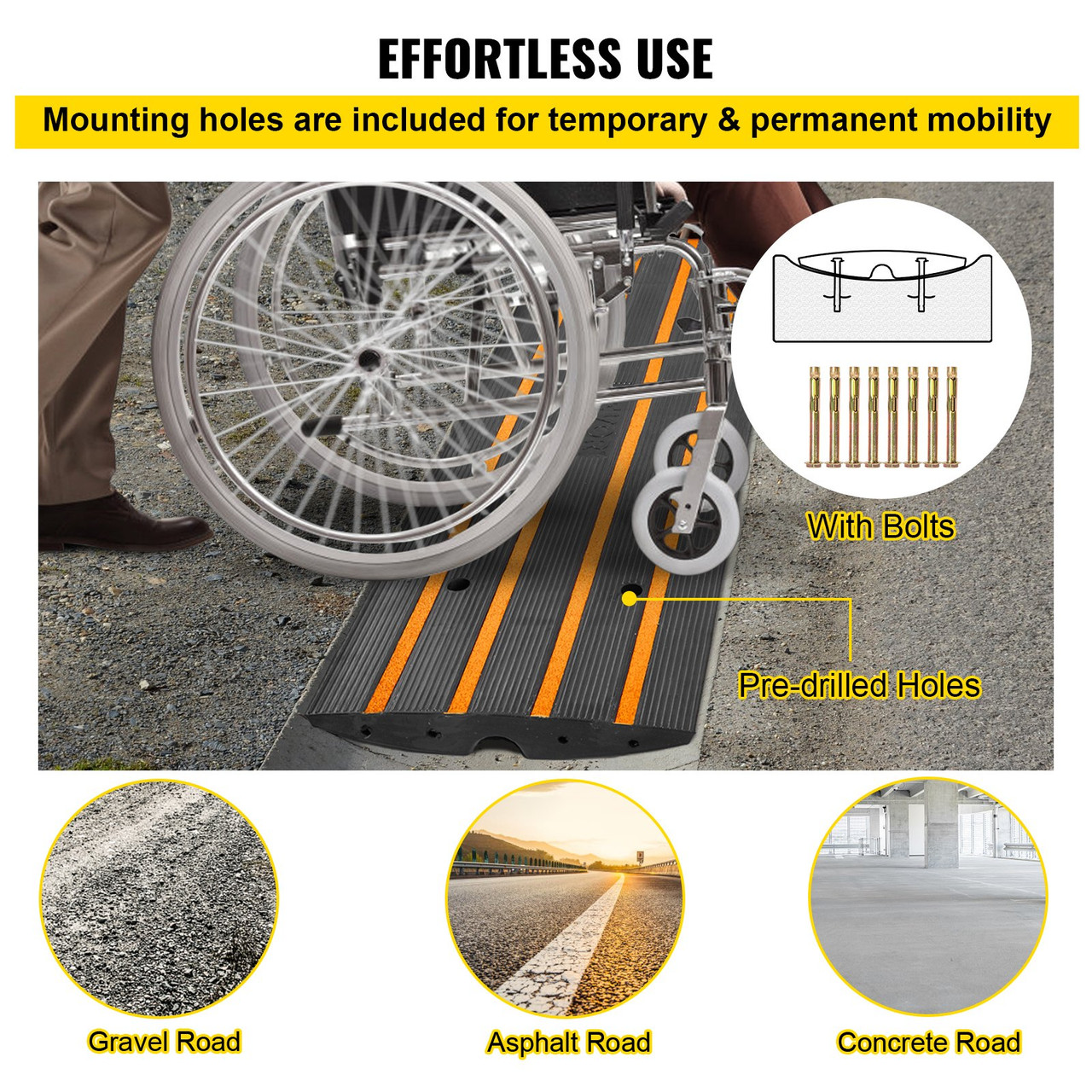 Curbside Driveway Ramp Driveway Curb Ramp Car Threshold Bridge Tack(2pack)