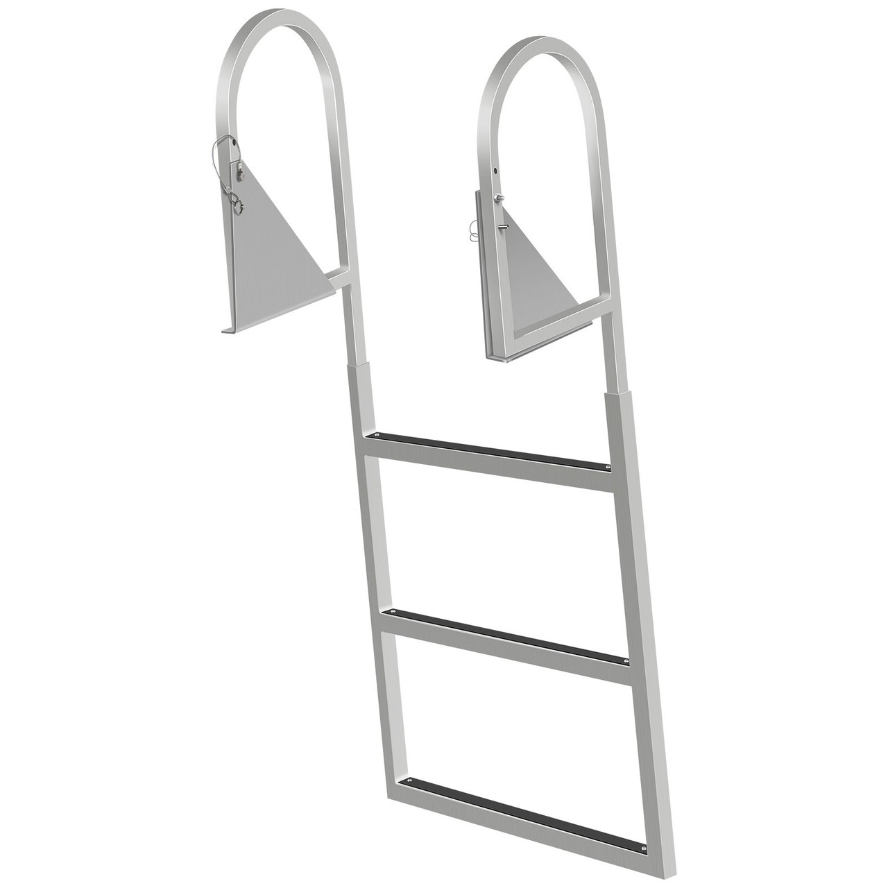 Dock Ladders Flip Up, Dock Ladder with Rubber Mat, Swim Ladder Aluminum ...